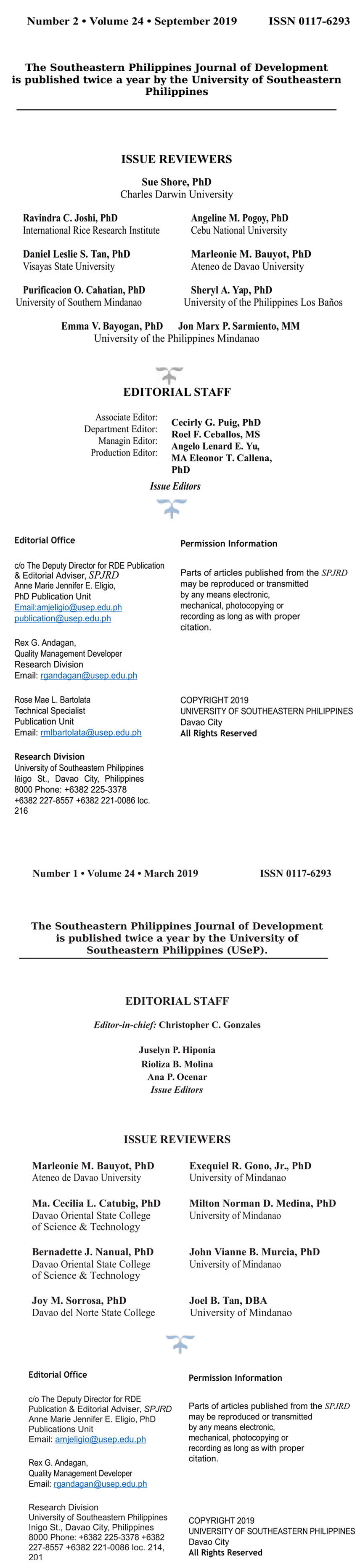 Editorial Team | Southeastern Philippines Journal of Research and ...